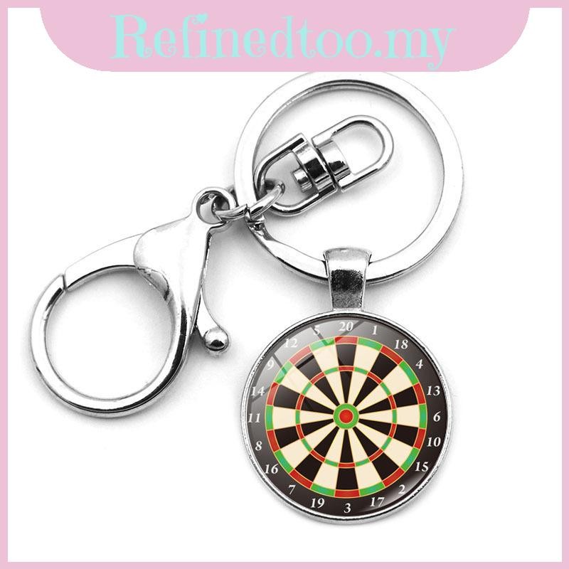 Dartboard Keychain Elegant Modern Style Zinc Alloy Key Ring Durable Car ...