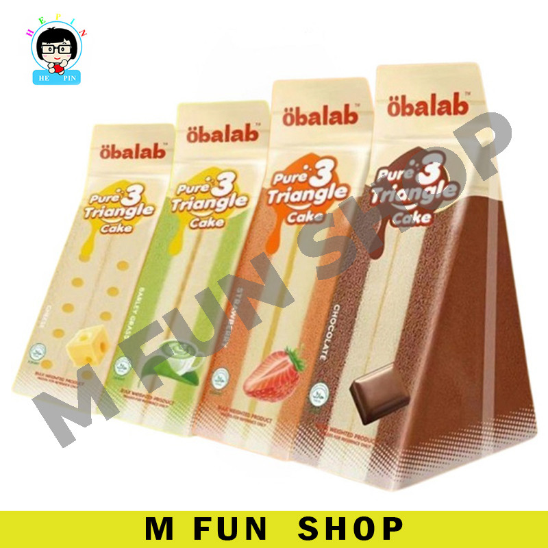 *Halal* Obalab Pure Triangle Cake Keju / Coklat / Strawberi / Daun ...