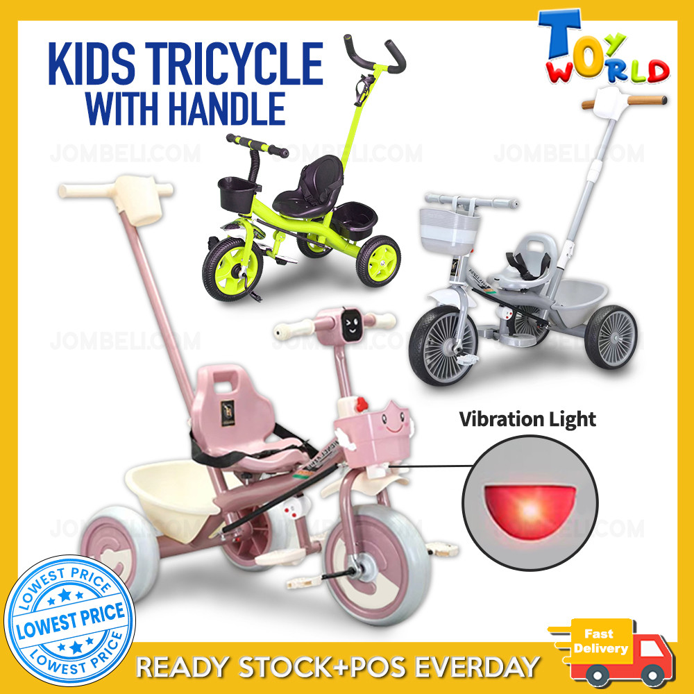 KIDS TRICYCLE WITH HANDLE Bicycle kids Kids 3 Wheels Bike Children ...