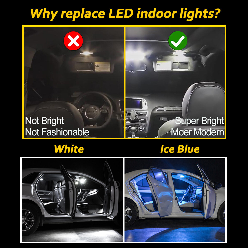 HYS Super Bright 6000K White Car Interior LED Lights Canbus For Hyundai Elantra CN7 AD MD UD HD ...