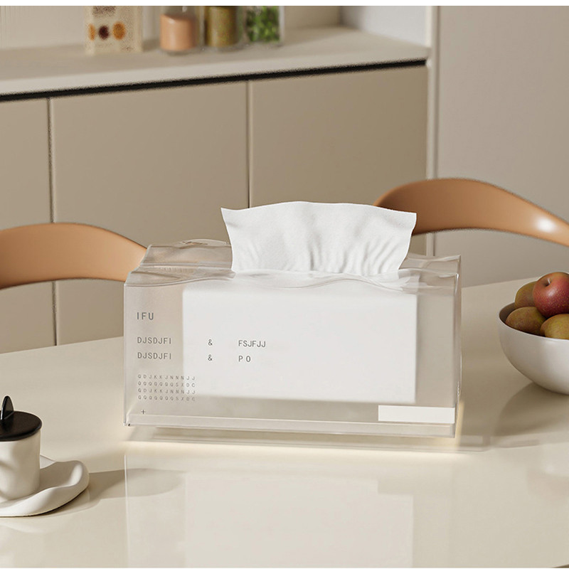 Creative Glacier Pattern Tissue Box Translucent Tissue Box with Spring ...