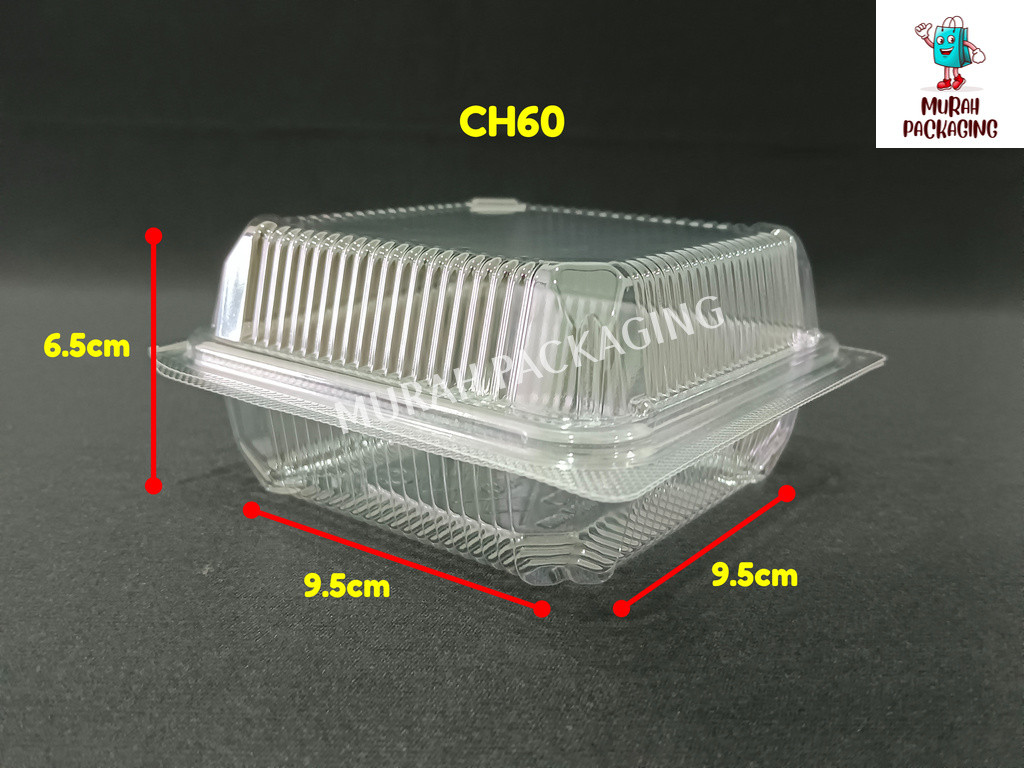 HIRO OPS CH60 Kuih Container with Lock / Plastic Clear Bakery Container ...