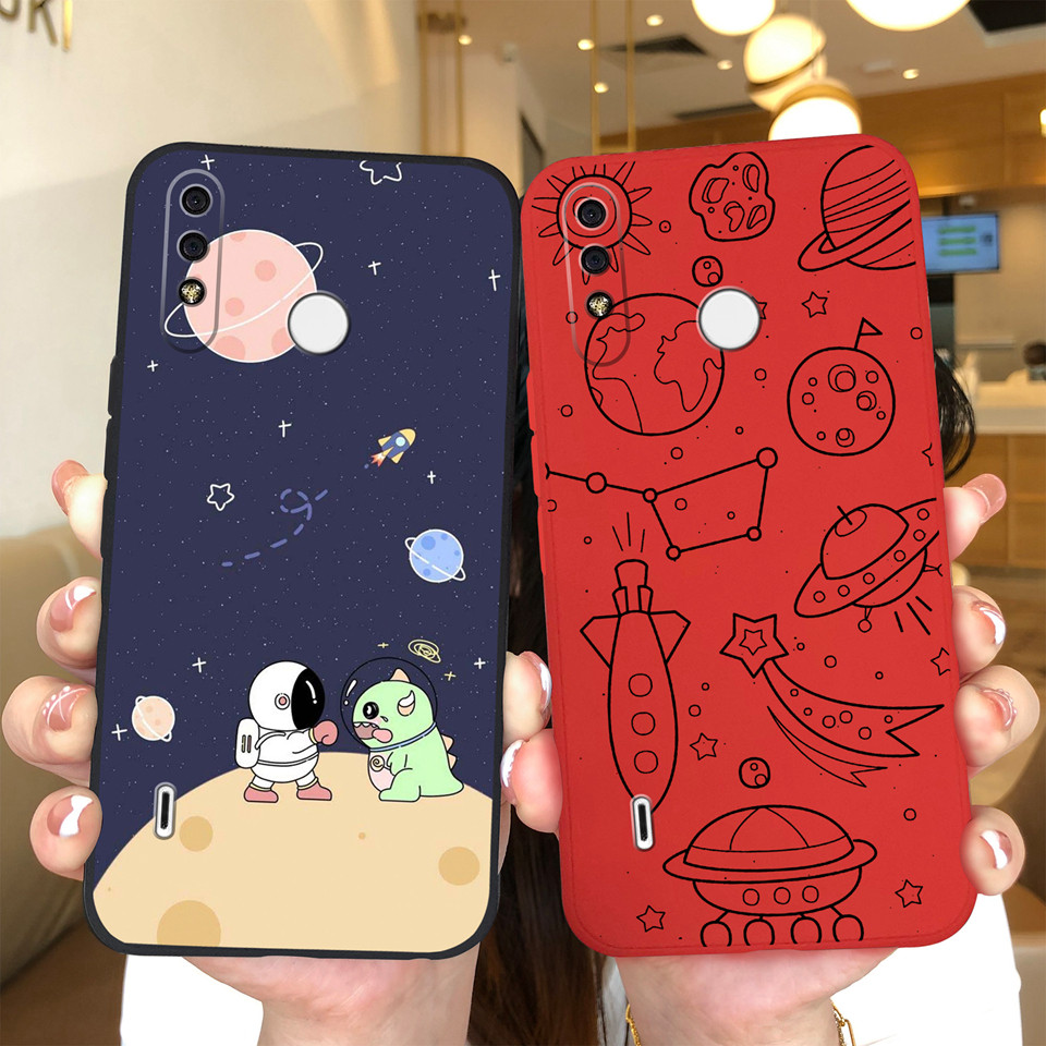 For Itel A56 A56 Pro Casing Cartoon Astronaut Dinosaur Matte Shockproof ...
