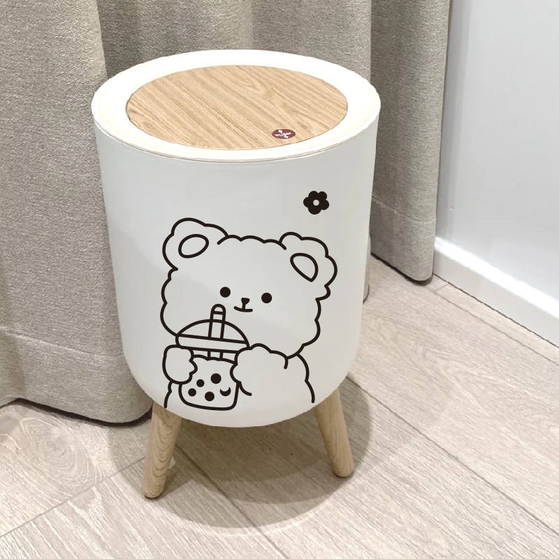 ** New ** Trash Can Decorative Stickers Storage Box Stickers Cute Milk ...