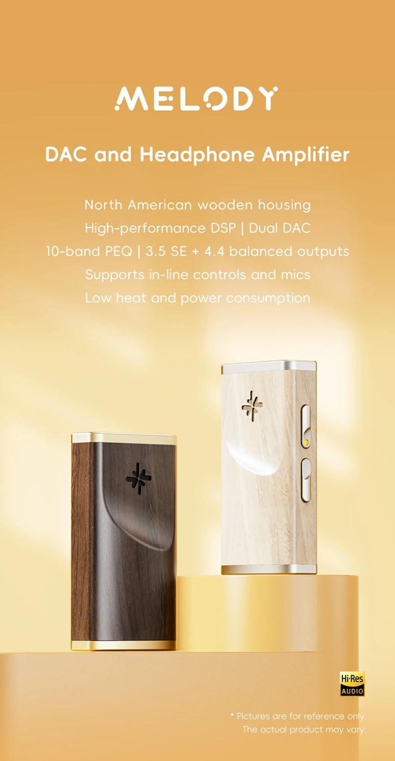 Fiio Snowsky Melody, DAC and Amplifier: Portable Dual CS43131 Dongle DAC/AMP with PEQ and Wood ...