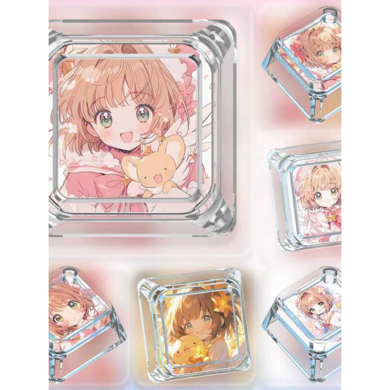 Magic Card Girl Sakura Key Anime Cap Single Cute Cartoon Mechanical ...