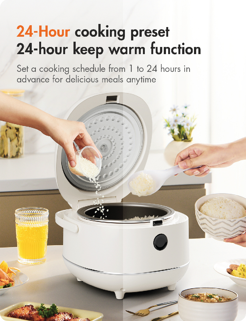 Gaabor 1.2L Smart Mini Rice Cooker 500W | Non-Stick, Compact for 1-2 ...