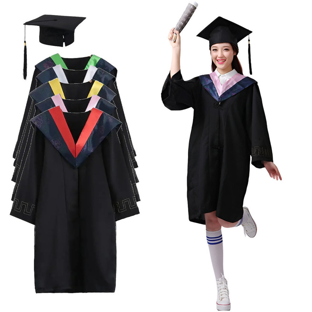 (TASSLE HAT + STOLE) EW 3 in 1 Set Women Graduation Gown Convocation ...