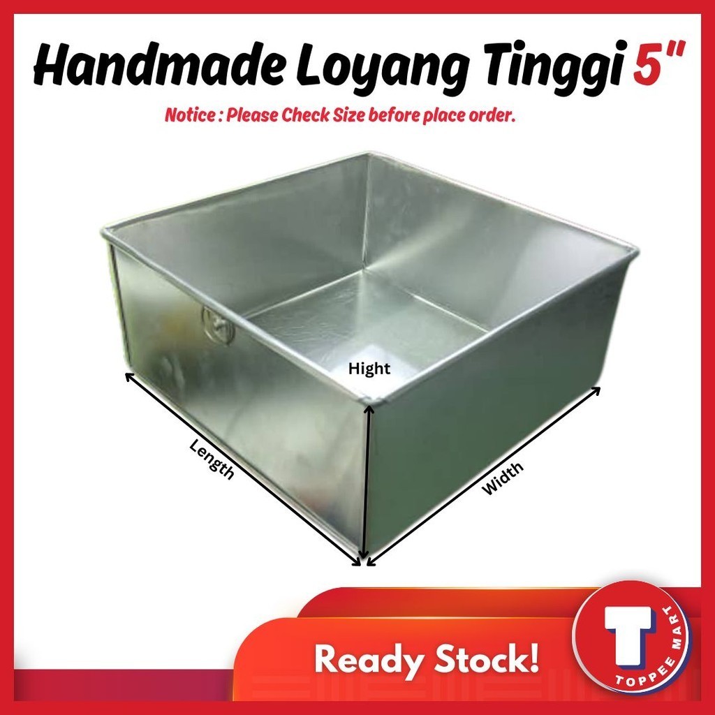 5inch Aluminium Cake Mould Square Tin Tray/ Loyang Kek 5"Segi Empat ...