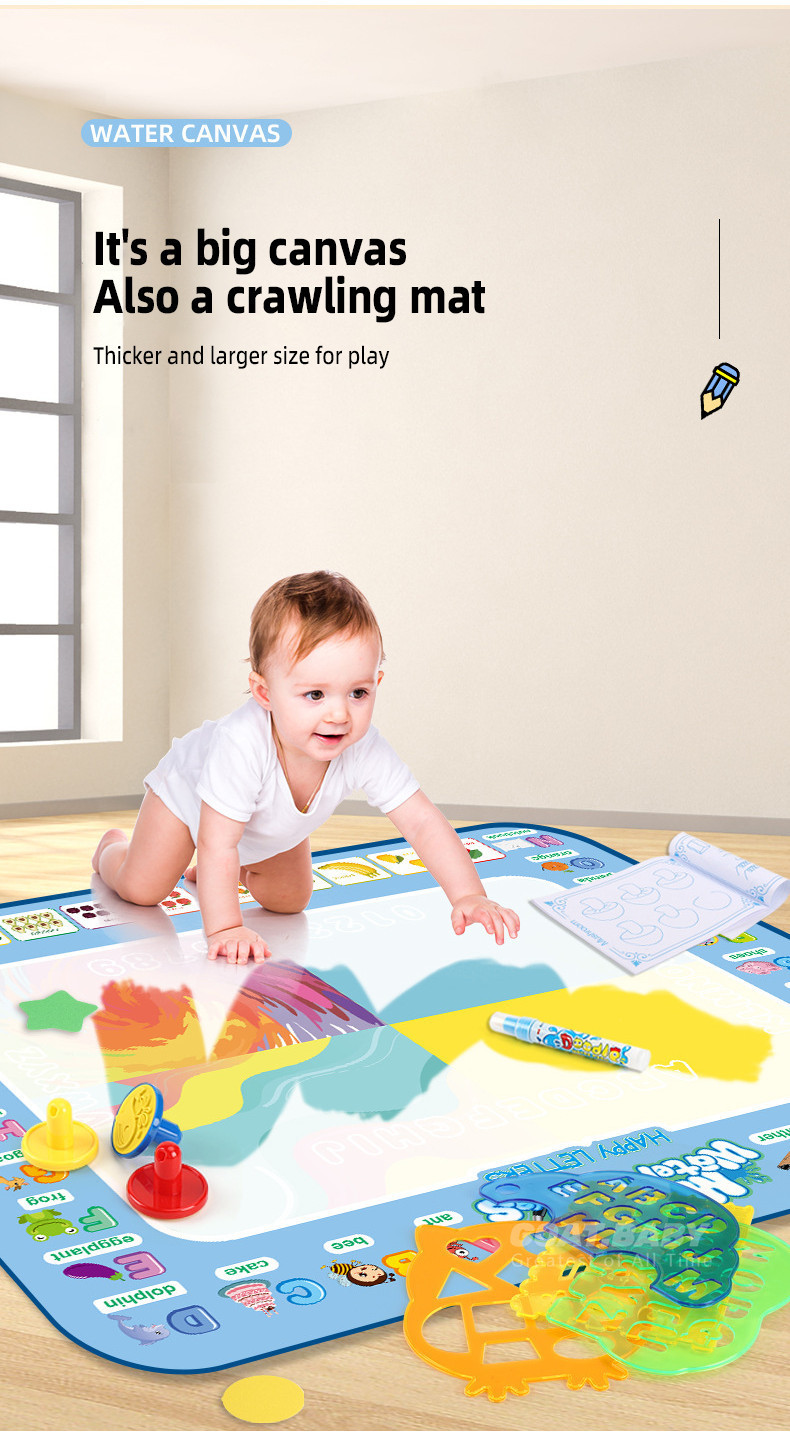 Magic Water Drawing Mat Kit Painting Reusable Large Painting Canvas ...