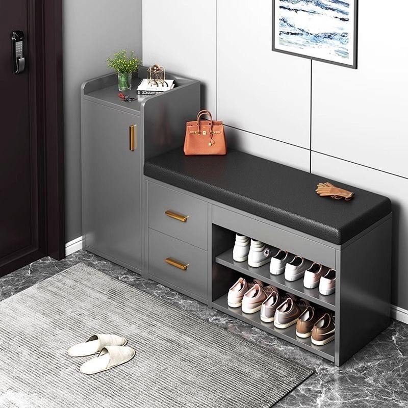 Shoe Changing Stool, Shoe Cabinet And Stool, Integrated Soft Covered ...