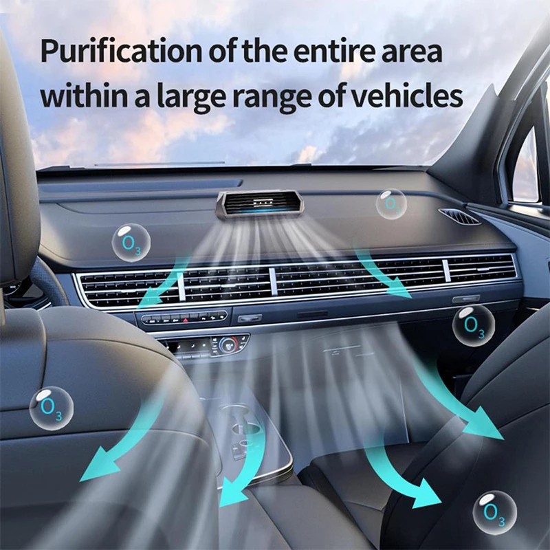 Solar Power Car Air Purifier Usb Oxygen Cleaner Negative Ion Odor ...