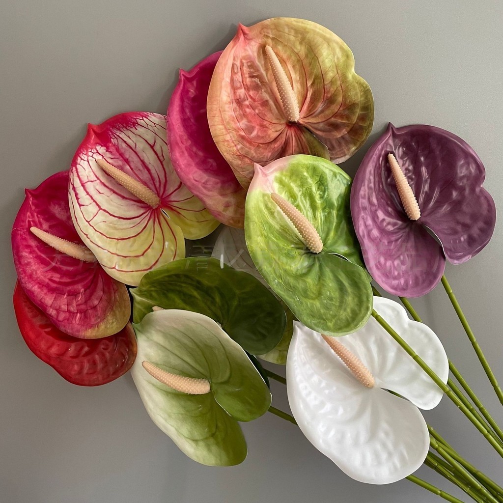 Artificial Premium Mini Anthurium Flower Flamingo for Office Home ...