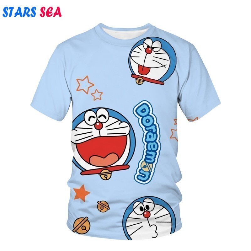 Doraemon T-Shirt Men Robot Design Shredded Cloth Cartoon 3d Printed Top ...
