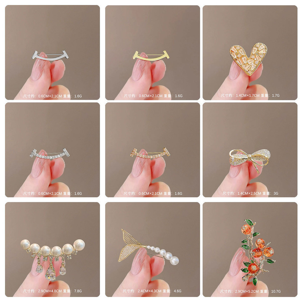 High-End Design Brooch Pin Alloy Corsage Elegant Pin Tudung Simple ...