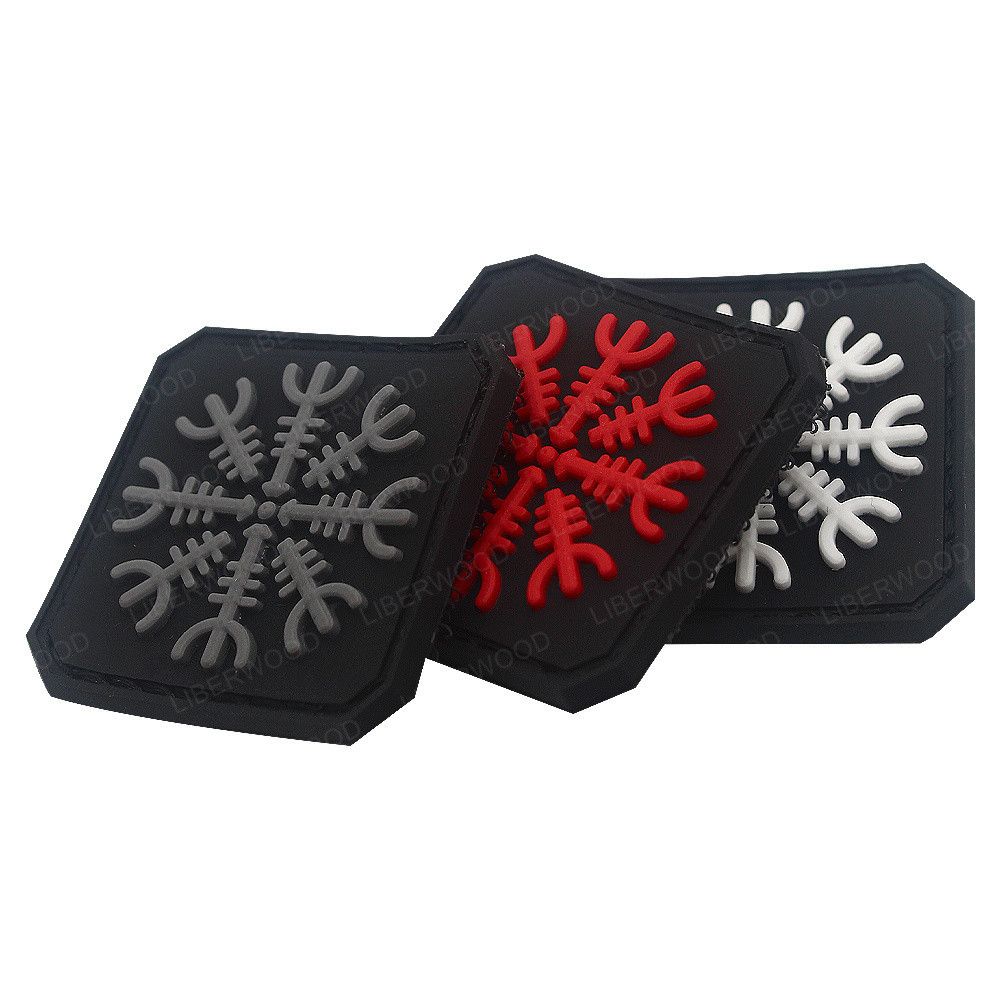 Mini Tactical Viking Compass Patches PVC Rubber In Odin We Trust Badge ...