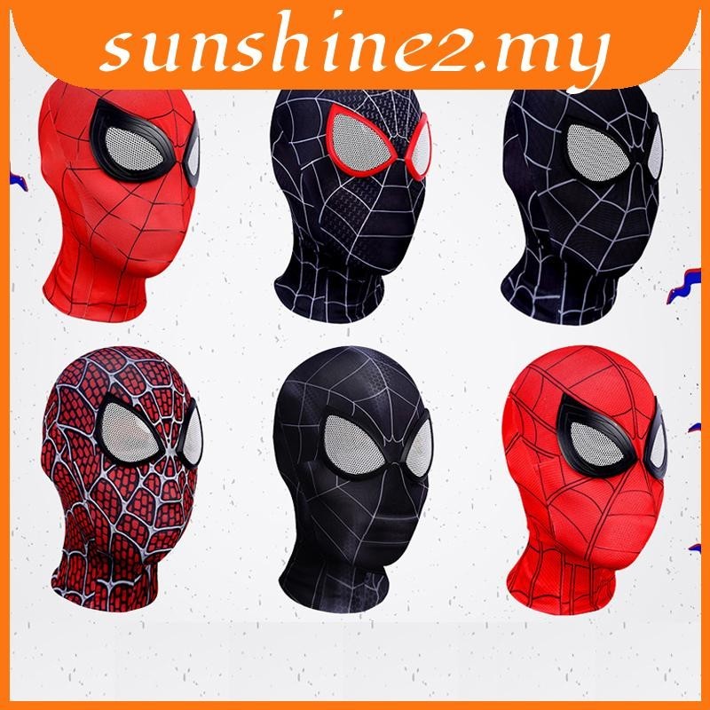 Spiderman Mask Peter Parker Miles Morales Raimi Superhero Cosplay ...