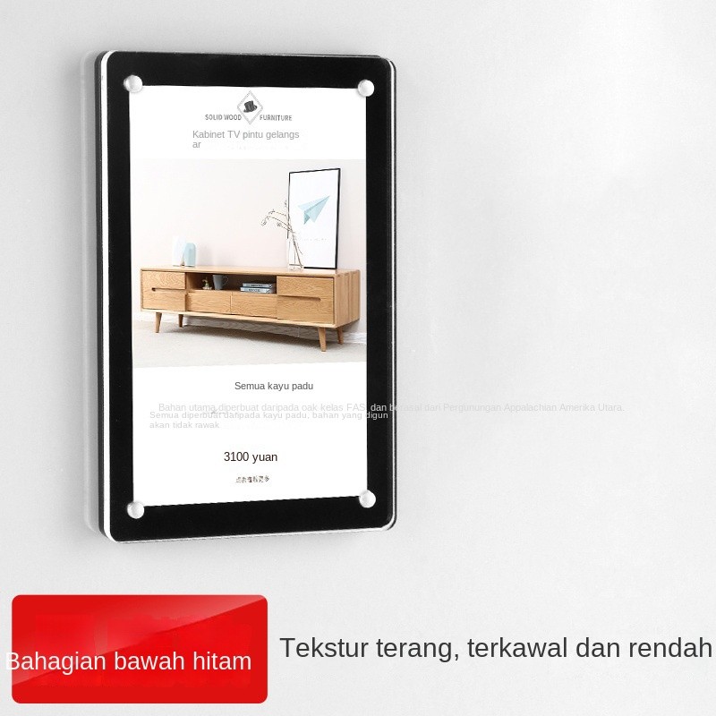 Acrylic Supermarket Price Tag Strong Magnetic Table Card Bathroom ...