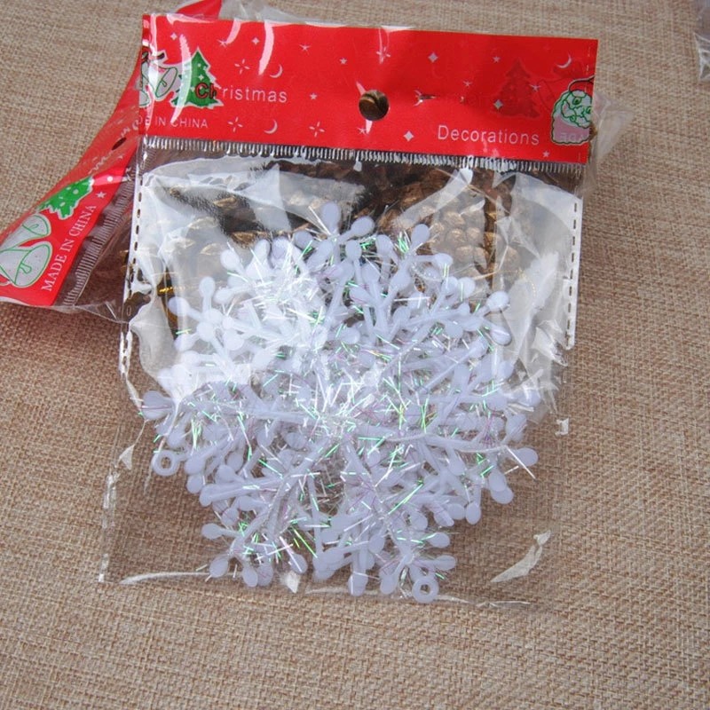 3Pcs Christmas PVC Snowflakes Ornaments Xmas Tree Hanging Snow Flake ...