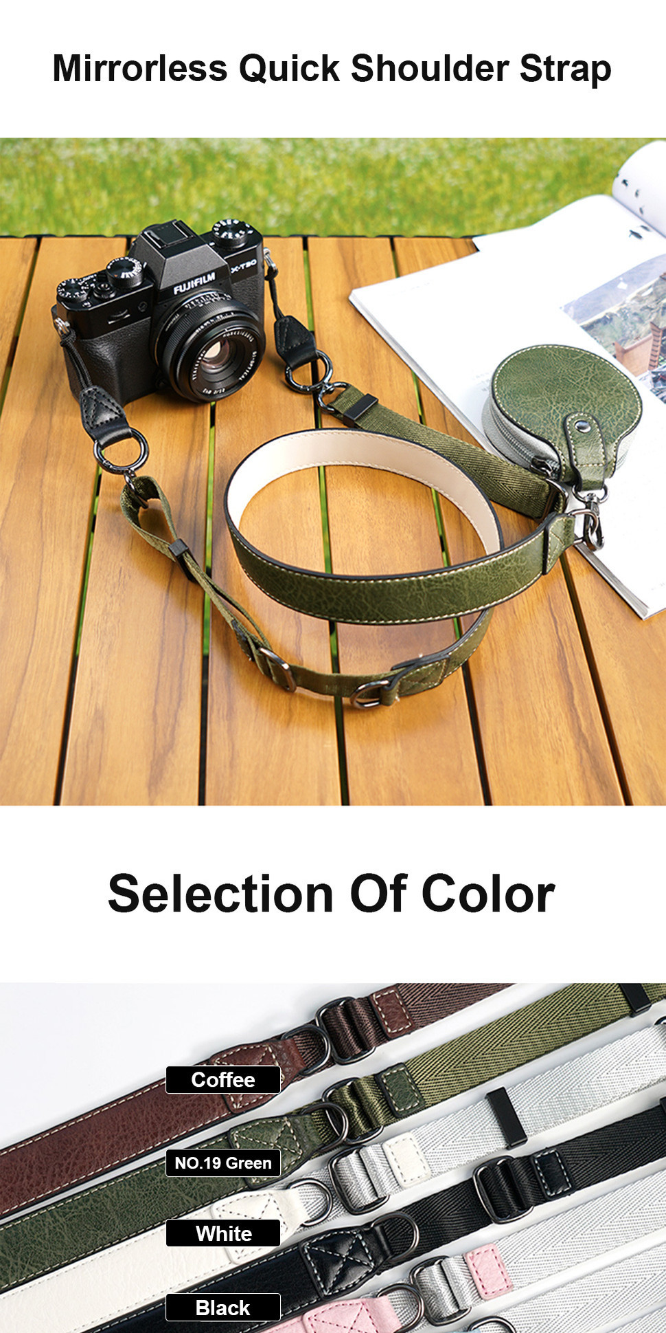 Camera Shoulder Strap Neck Strap Quick Release Leather Length ...