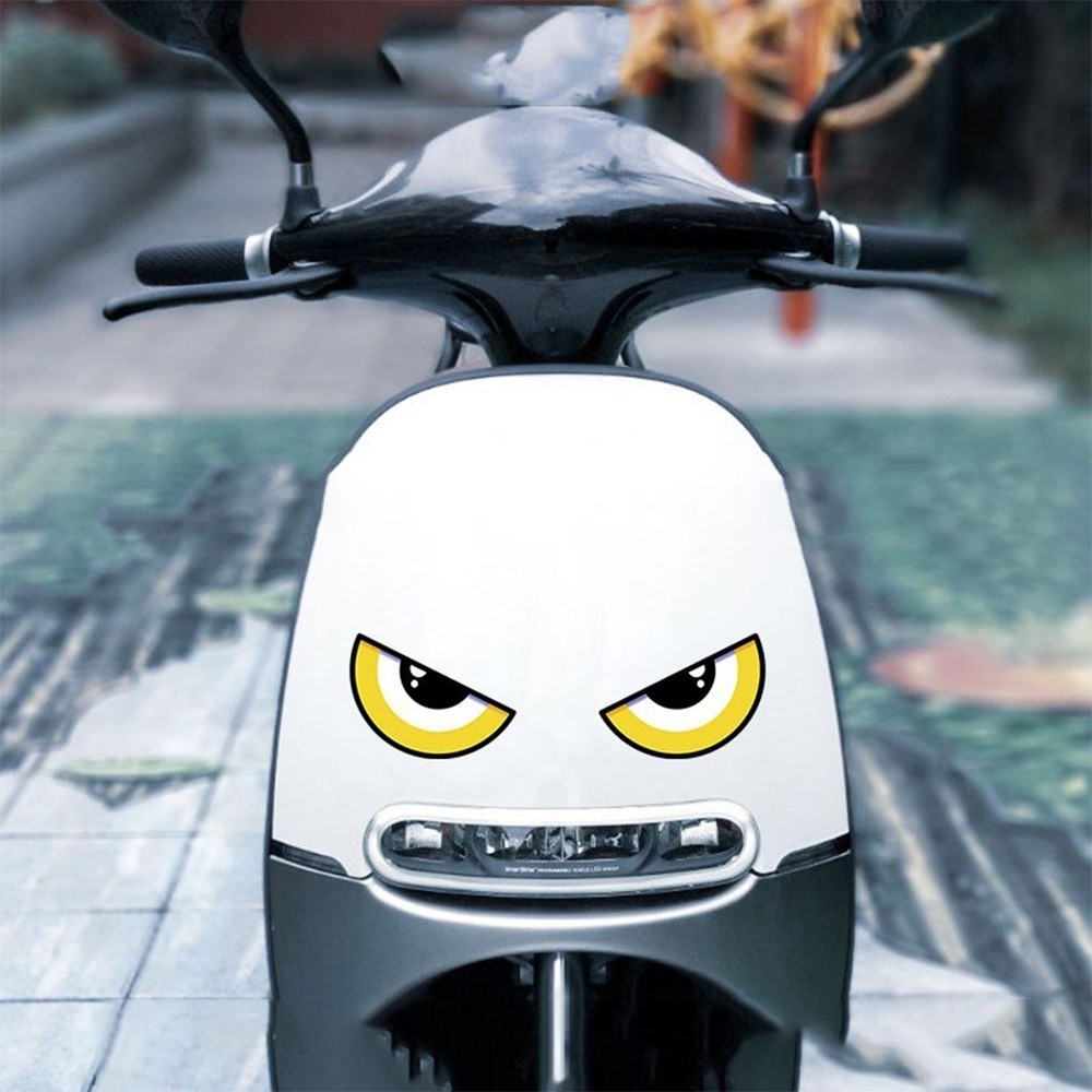 Reflective Demon Eyes Motorcycle Sticker Funny Stickers Hokage Cartoon ...