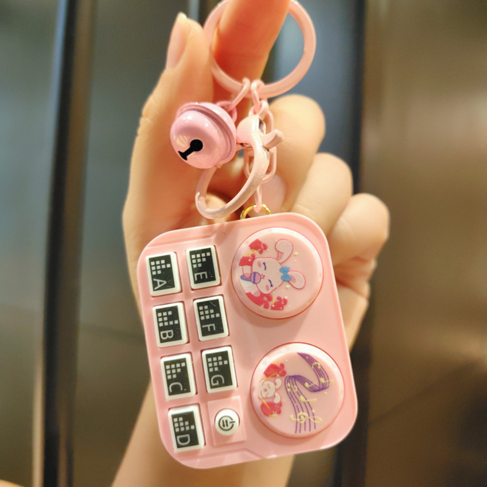 Creative Funny DJ Machine Music Luminous Keychain Sound Stress Relief ...