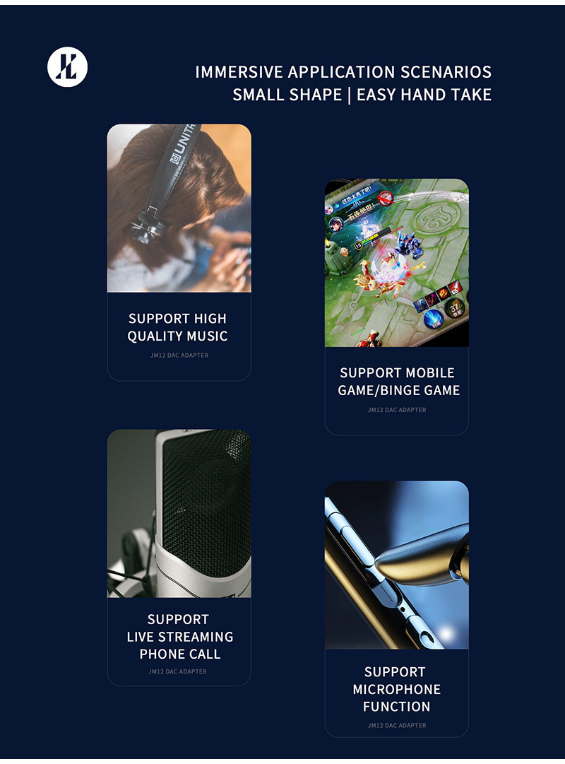 JCALLY JM12 Type C USB C to 3.5mm DAC Chip KT02H20 Dongle DSD128 Silver ...