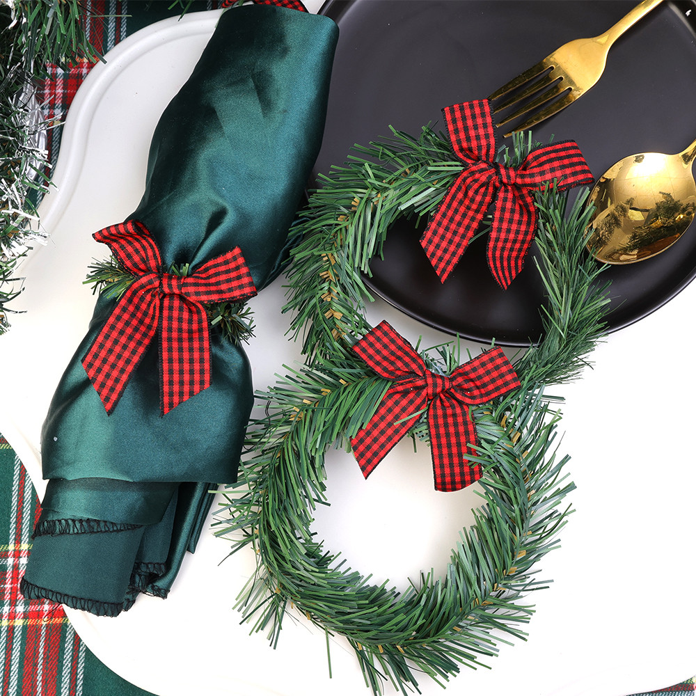 Multi Sized New Year's Party Christmas Dining Table Ring Shaped Decor ...