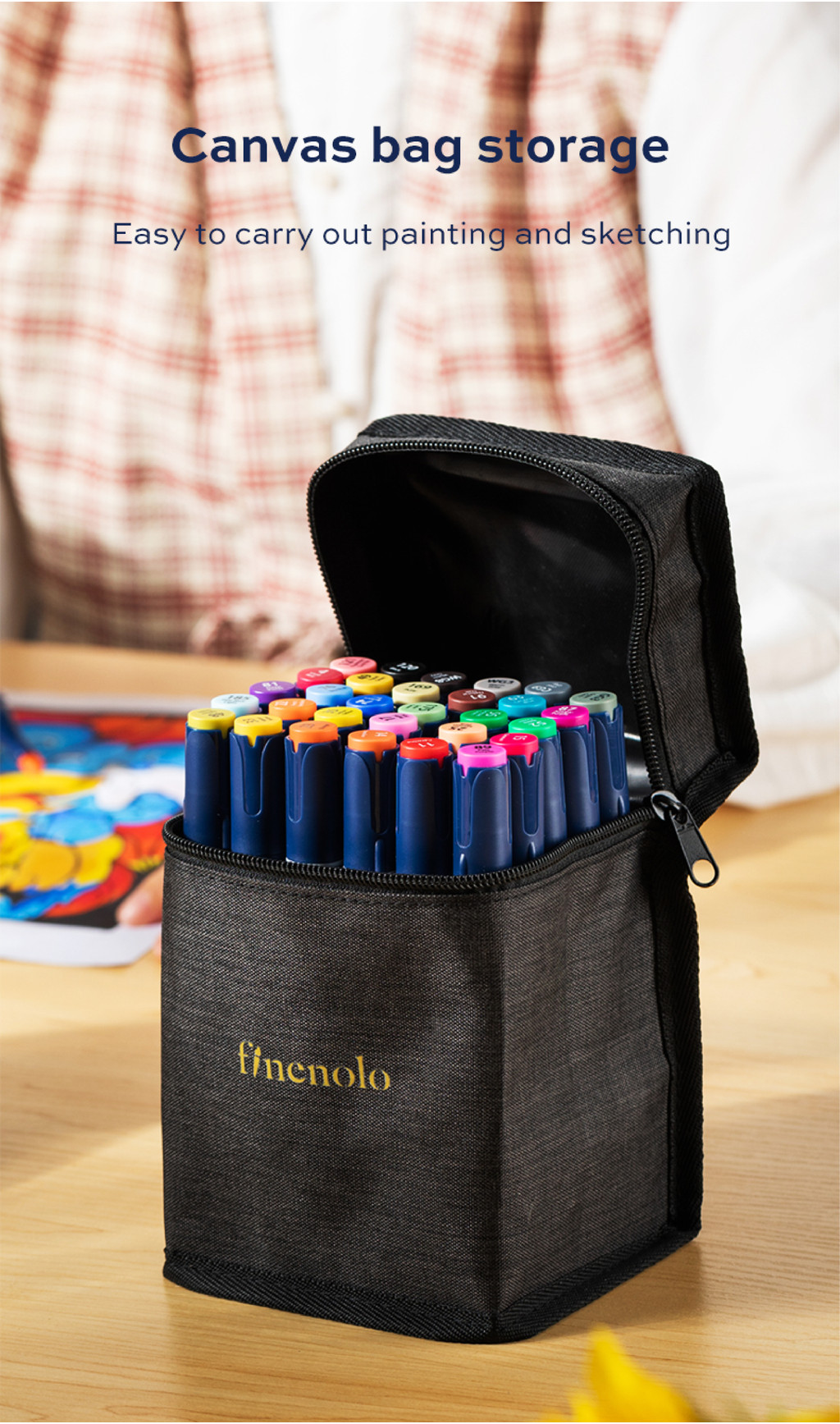 Deli Finenolo Pastel Sketch Marker Painting Soft Tip Brush Pen Drawing ...