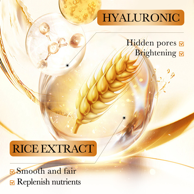 BIOAQUA Rice Raw Pulp Hydrate Serum Water Tender Moisturizing Nourishes Brighten Skin Intensive ...