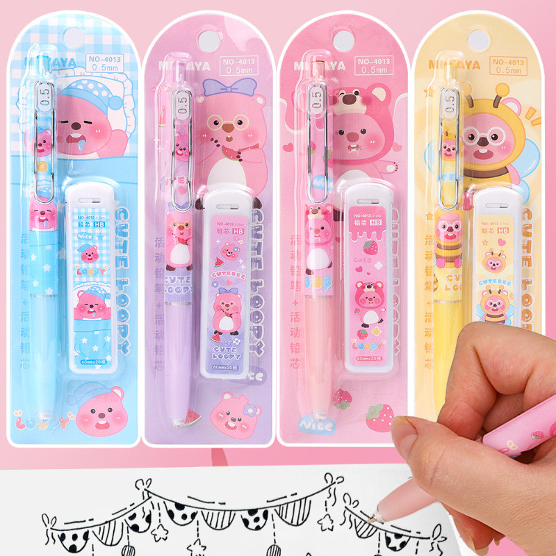 Loopy Mechanical Pencil Set - Student Writing Drawing Pen - 0.5MM ...