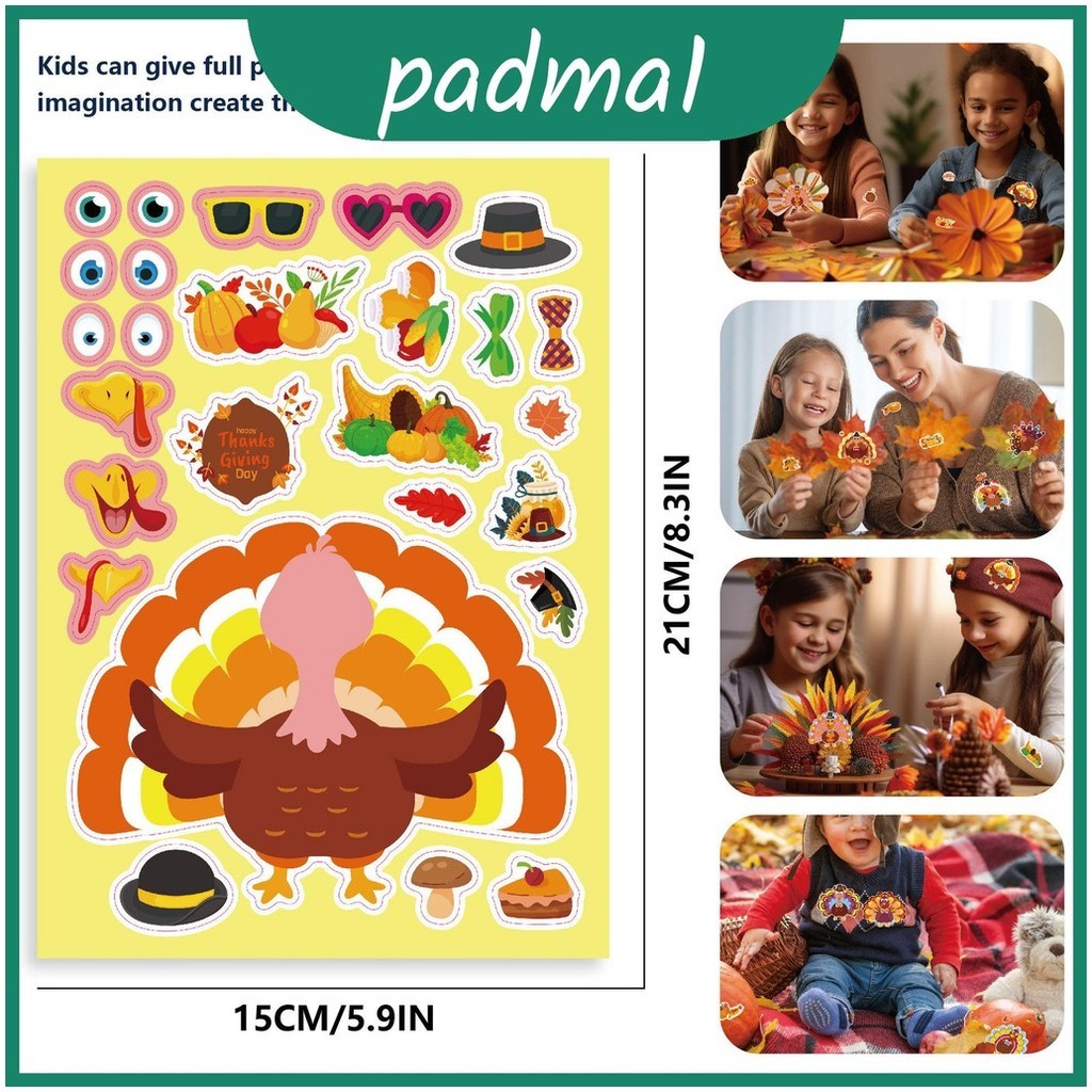 And Engaging Fun Diy Thanksgiving Turkey Face Stickers For Activities ...