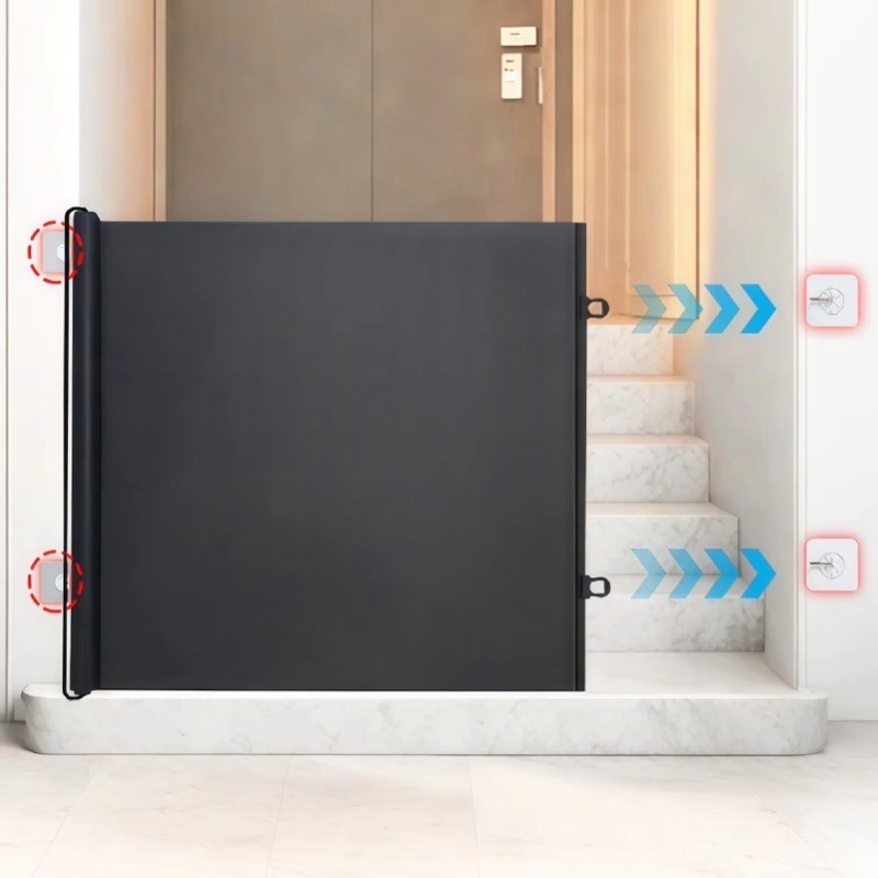 Retractable Pet Safety Gate, Cat Mesh Fence Dog Isolation Net, No Drill ...