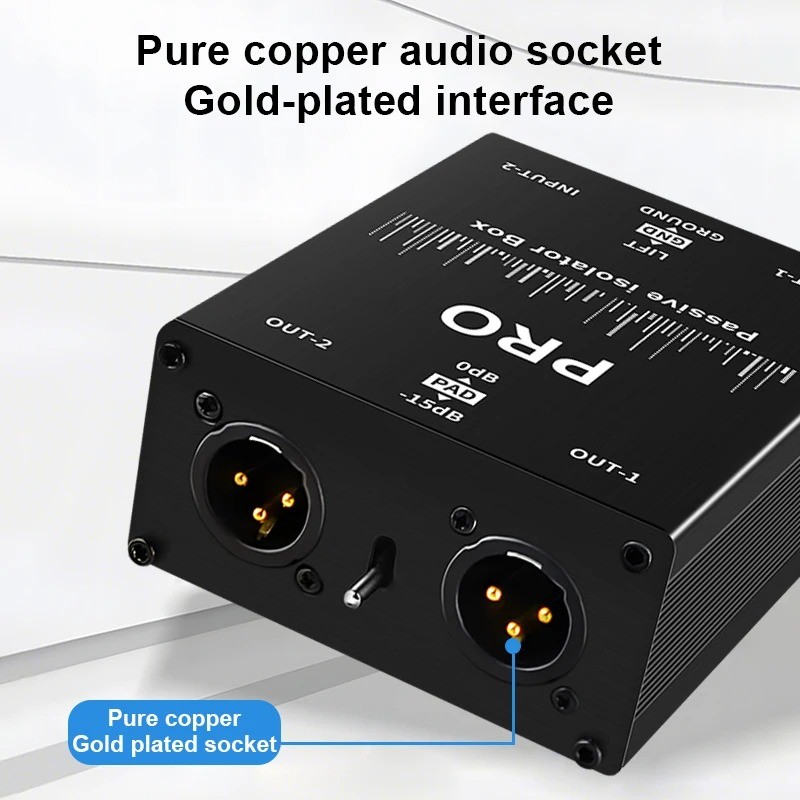 XLR Audio Isolator Current Sound Noise Cancellation Mixer Microphone ...
