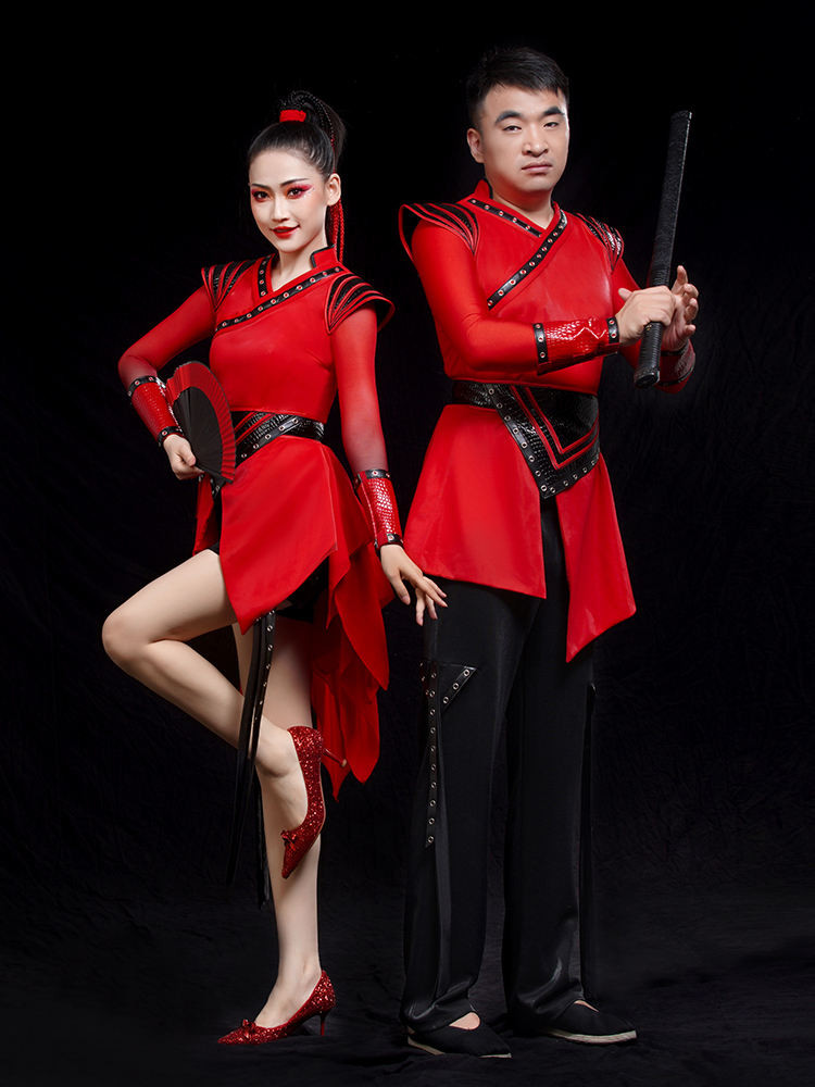 Chinese Style Jazz Dance Costume Female Suit Drum Performance Costume ...