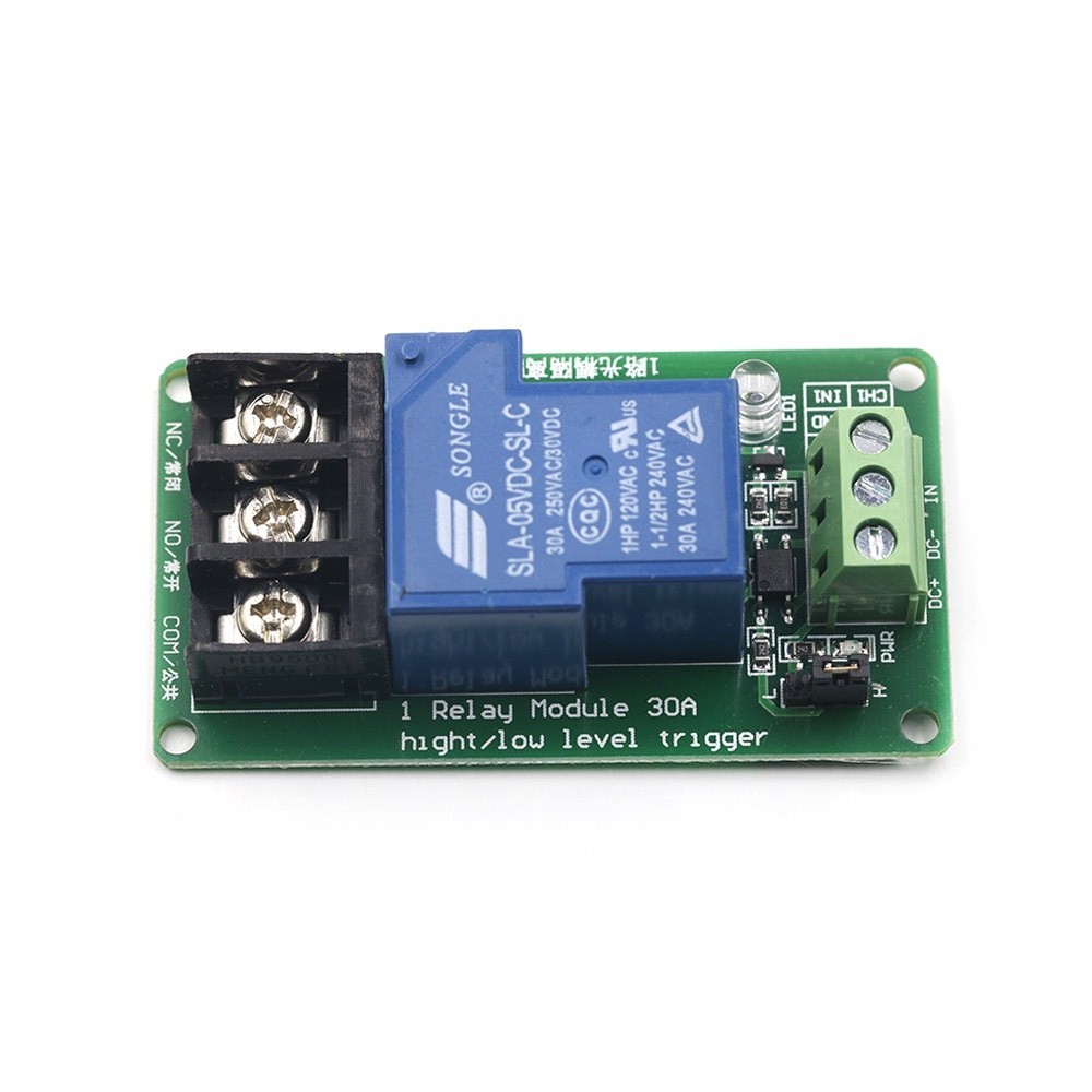 5V 12V 24V 1 Channel Relay Module 30A with Optocoupler Isolation ...