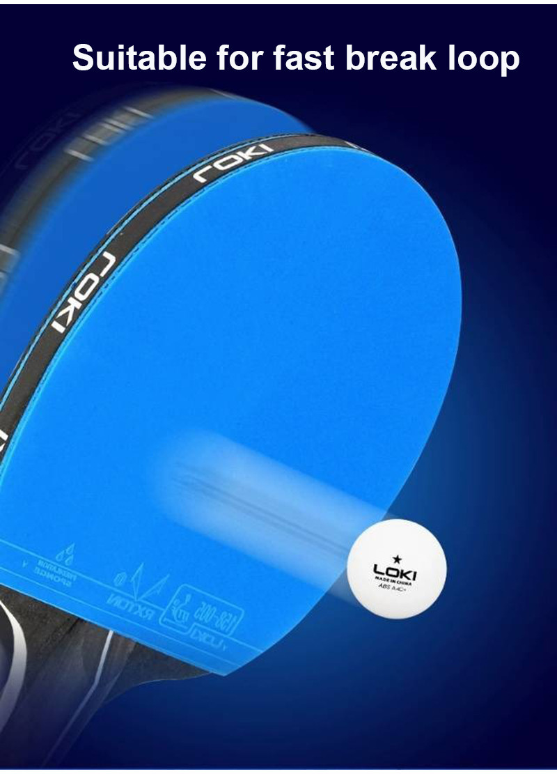 Original Loki K5000 Ping Pong Bats ITTF Approved Table Tennis Rackets Set with Blue Spnge RXTON1 ...