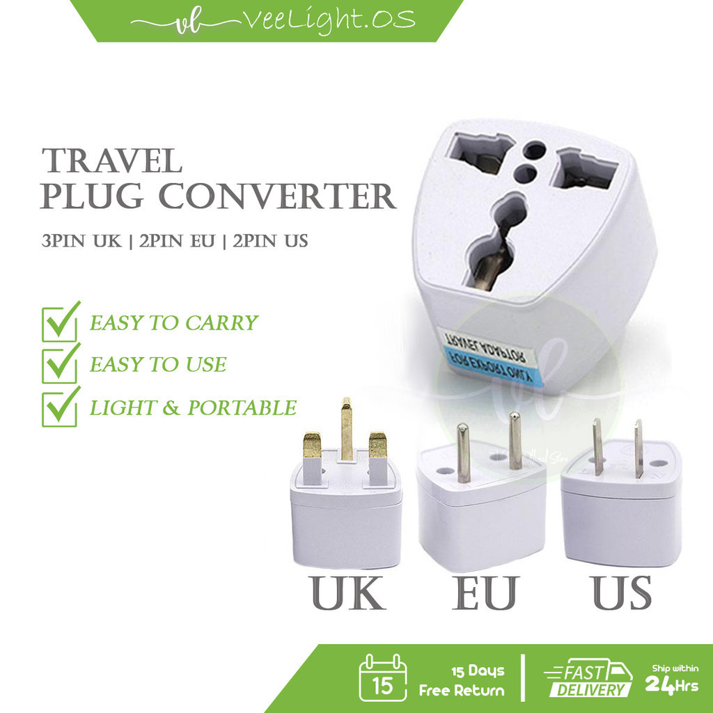 3-Pin Universal Adapter Plug Head UK 3 Pin Malaysia China Plug Socket ...