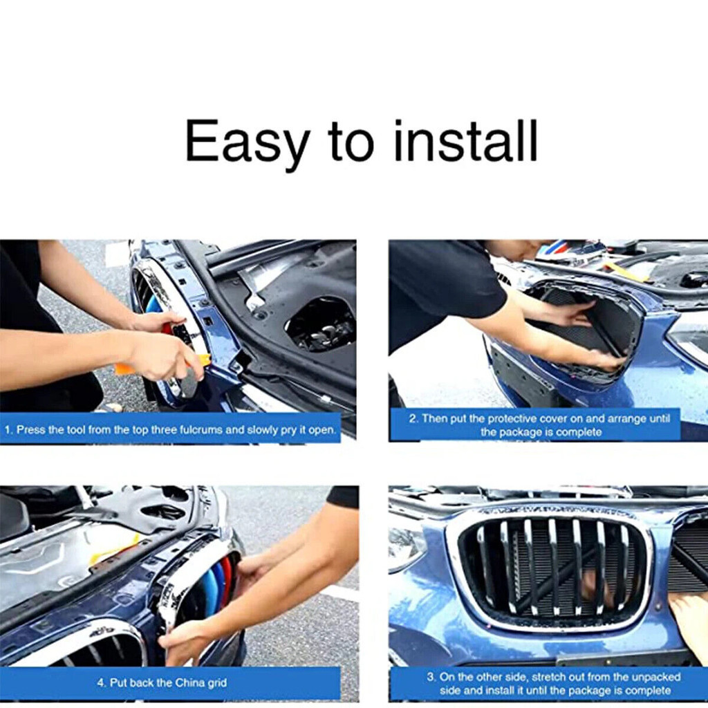 BMW 1pair ABS Car Front Grille Trim Strips Cover V Brace For BMW X1 G01 ...