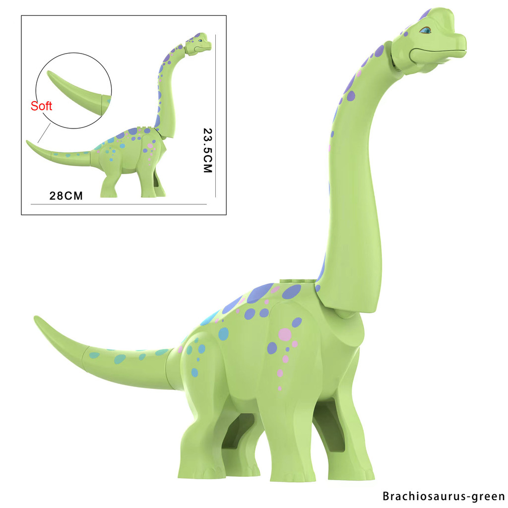 Large Jurassic Dinosaur Building Blocks Set with Brachiosaurus ...