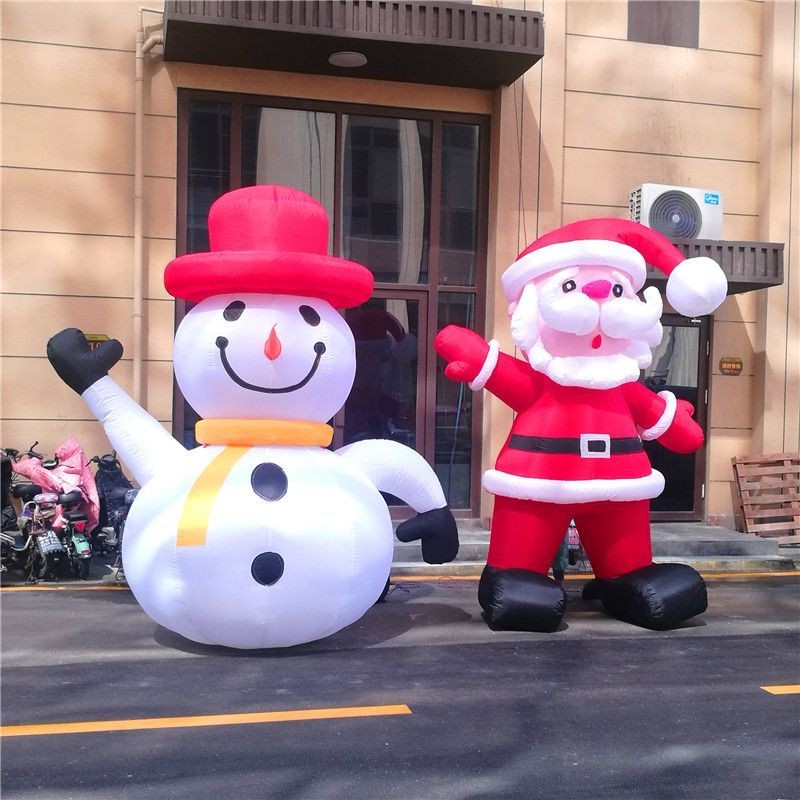 Inflatable Arch Festival Wall Climbing Santa Claus Old Man Snowman ...