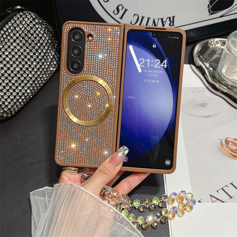 Magnetic Glitter Bling Phone Case Samsung Galaxy Z Fold 6 Z Fold 5 Z ...