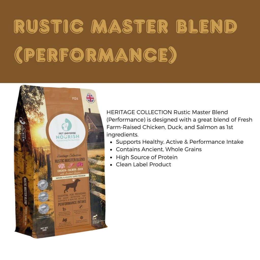 Pet Universe Nourish Dog Dry Food 1.5kg Heritage Collection Makanan ...