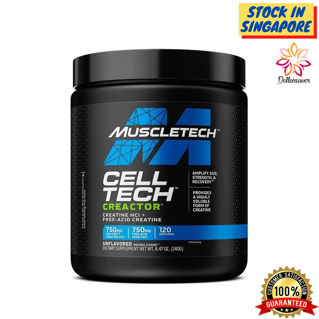Muscletech Cell Tech Creactor Creatine Unflavored 240g / Fruit Punch ...