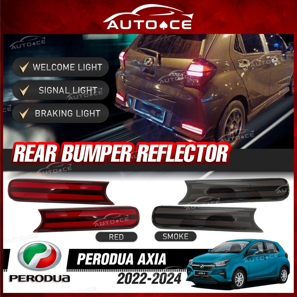 Perodua Axia Baru 2022 2023 2024 Facelift LED Rear Bumper Reflector LED ...