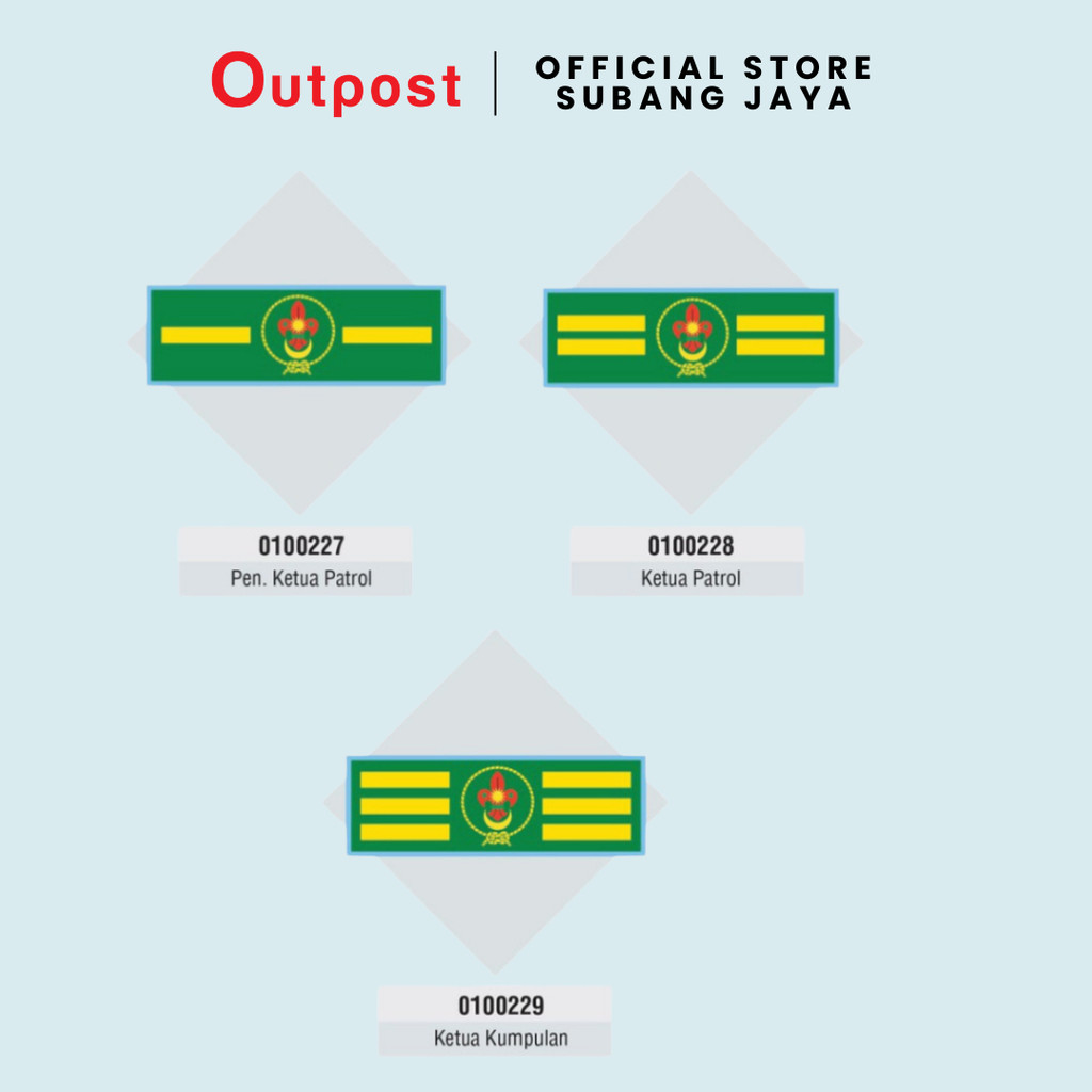 Outpost Tanda Pangkat Pengakap/Scout Muda | Shopee Malaysia