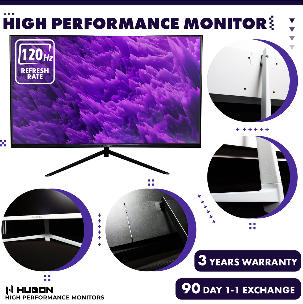 HUGON 27" 180Hz QHD 2K 1ms HDR400 Curved Adaptive-Sync Gaming Monitor ...