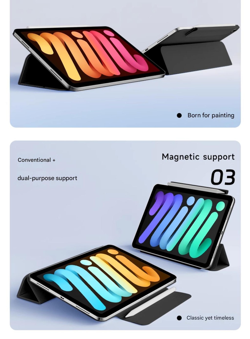 KENKE Case Detachable 3-in-1 case Magnetic Case Pencil bag For iPad Pro ...