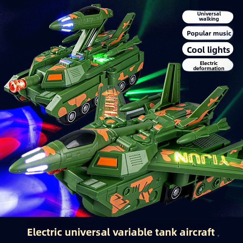 Deformable Fighter Jet And Tank Toy With Sound Effects For Boys Young ...