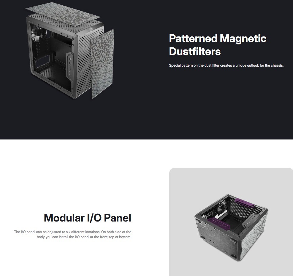 Cooler Master MasterBox Q300L V2 Black Micro-ATX Casing with Dust ...